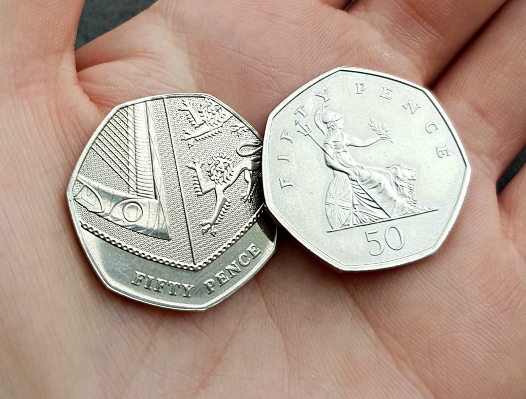 The rarest 50p and £2 coins revealed! UPDATED UK mintage figures ...