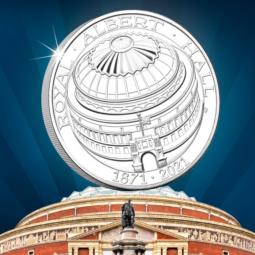 150 years of The Royal Albert Hall celebrated on brand new £5 coin ...
