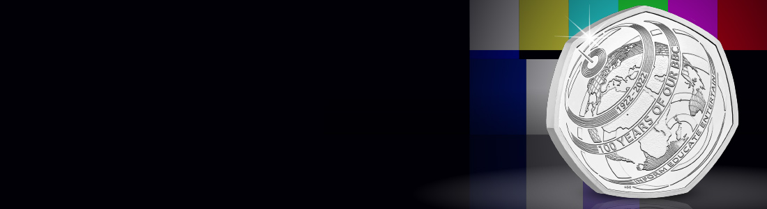 UK 50p issued marking the 100th anniversary of the BBC - Change Checker