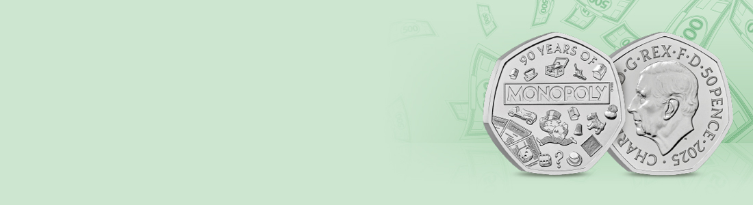 Celebrate 90 Years of fun with the UK 2025 Monopoly 50p Coin! - Change ...